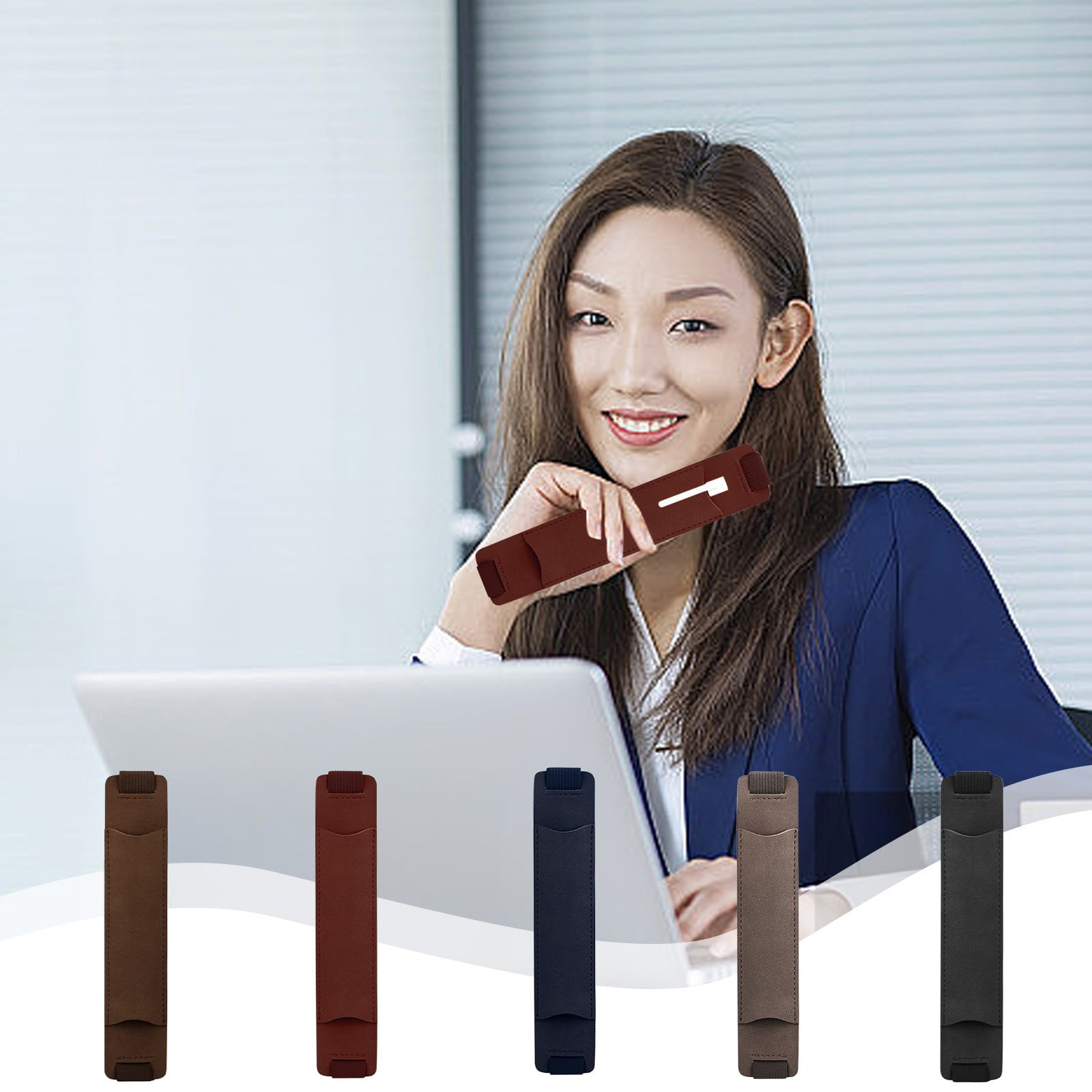 Faux Leather Pen Case Sleeve, Soft Pen Protector Organizer for ...