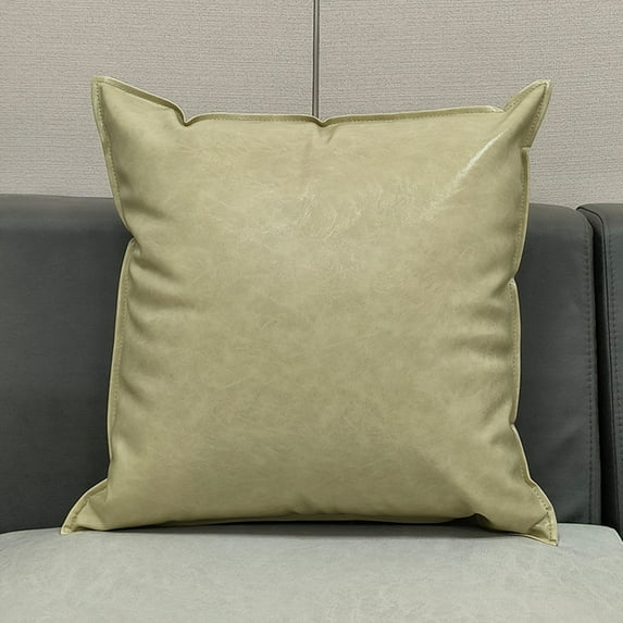 Faux Leather Pillow Covers 18x18 Inch, Nylon Decor Throw Pillow Covers ...