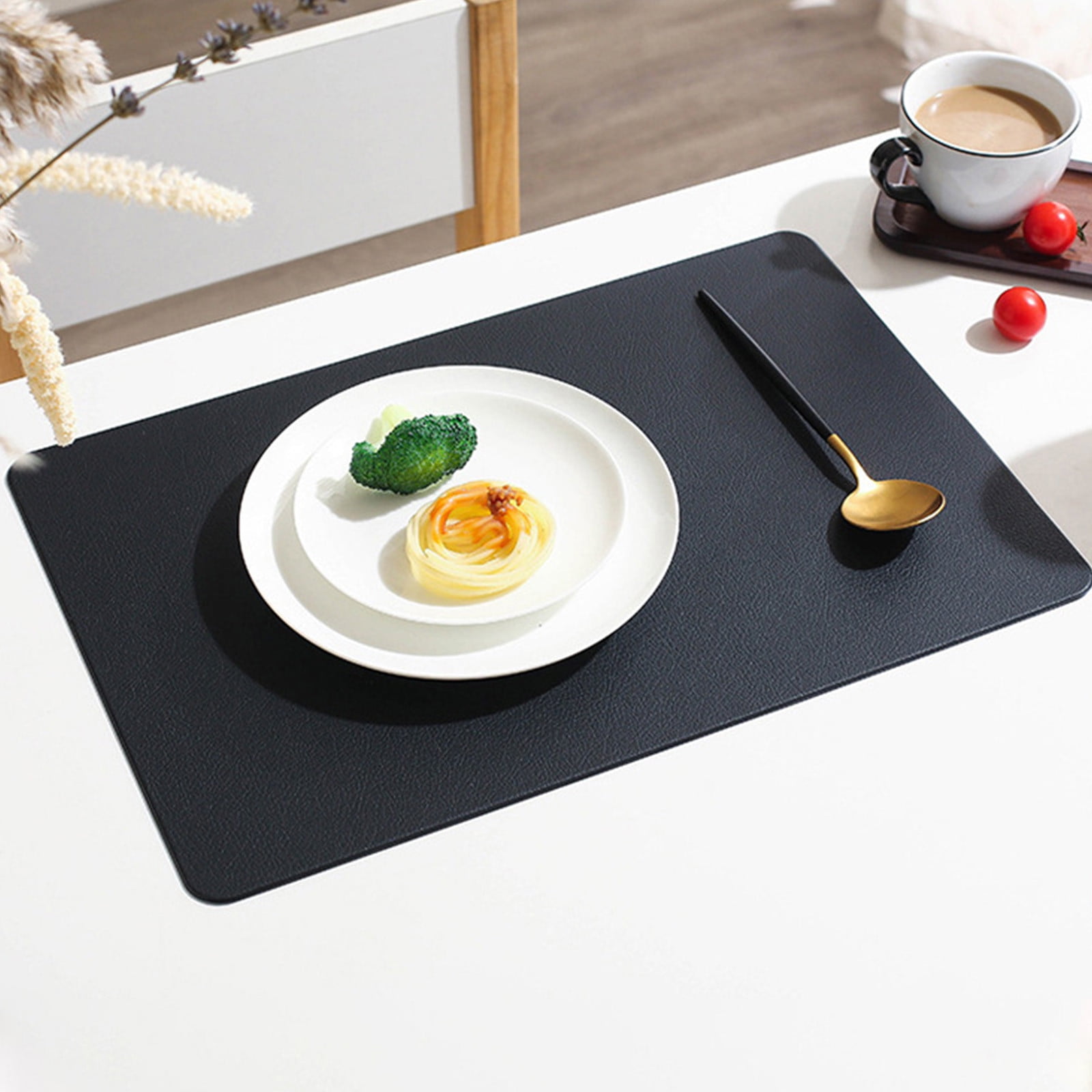 Faux Leather Placemats, PU Table Mats, Waterproof, Stain Resistant ...