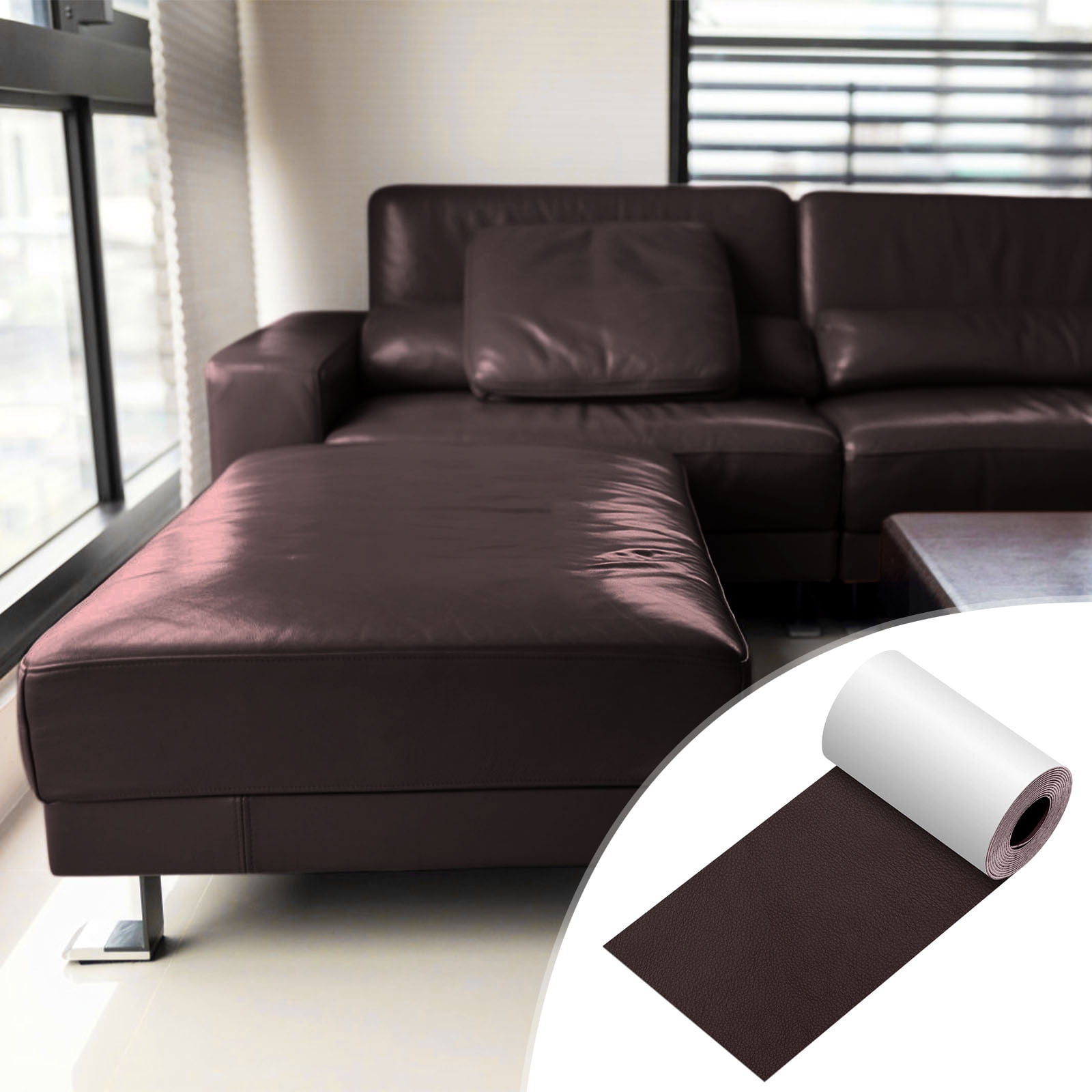 Faux Leather Self-Adhesive Black 50 X 160 Cm Leather Repair Set Faux ...