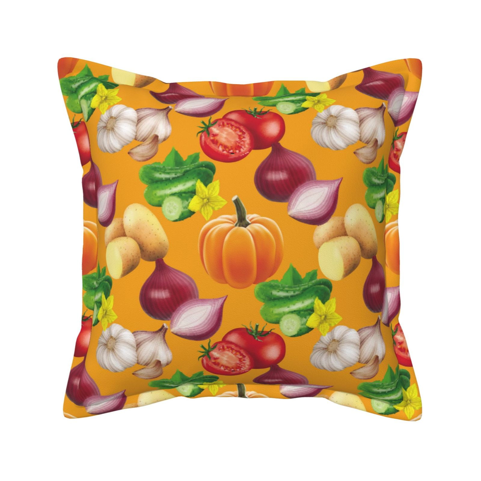 Faux Leather Throw Pillow Covers, cucumber onion Potato Decorative ...