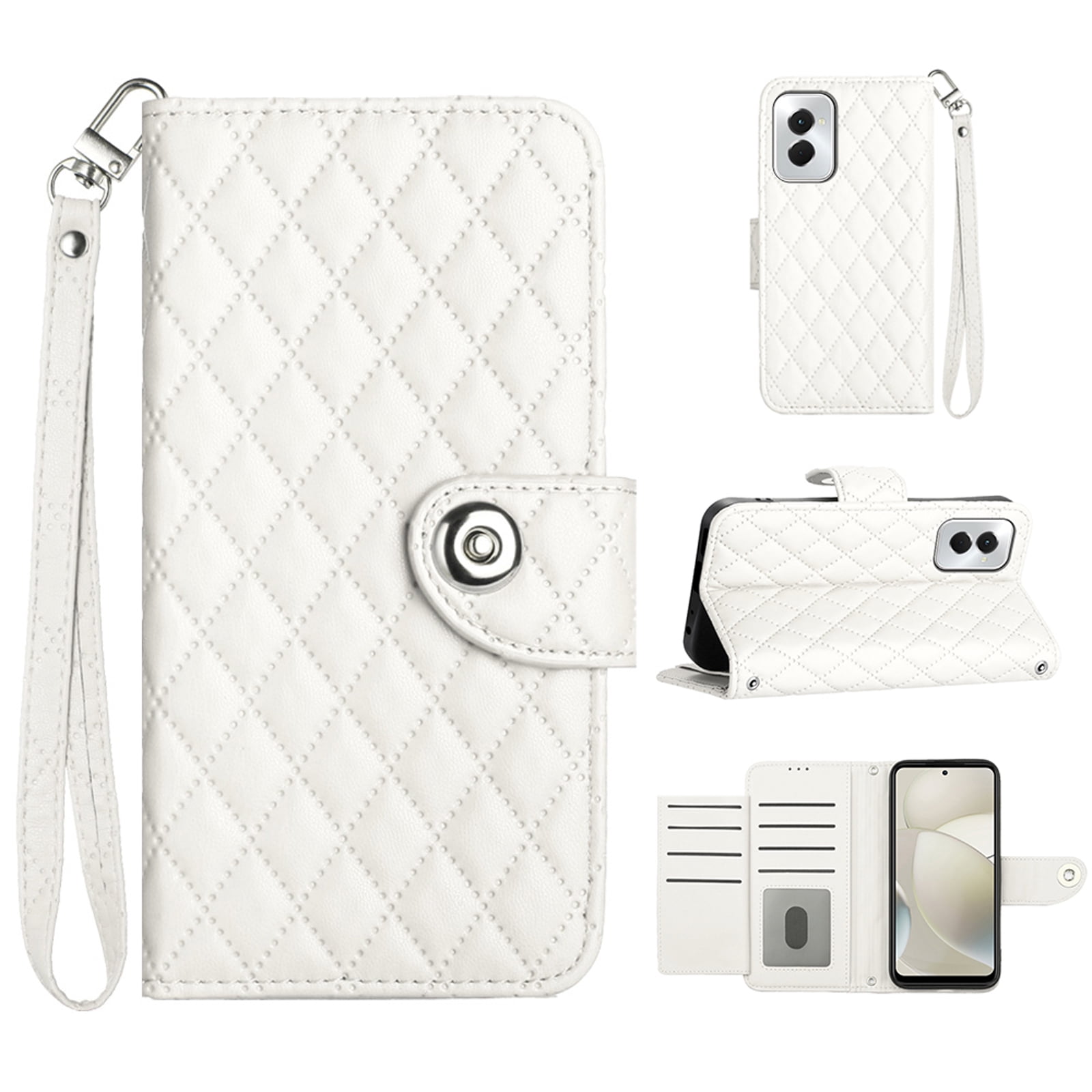 Faux Leather Wallet Case Compatible with Motorola Moto G Power 5G 2024 ...