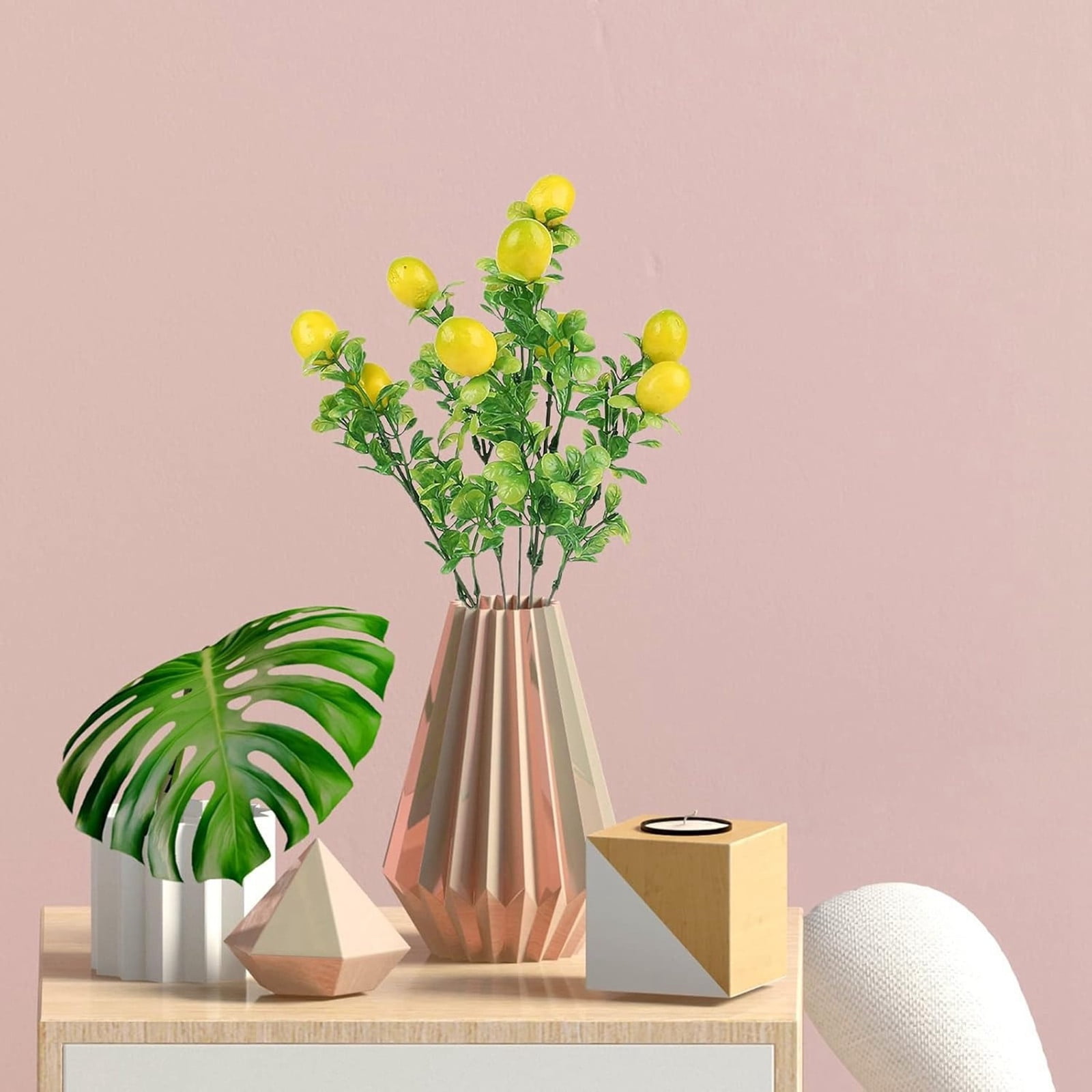 Lemon for Decors Lemon Branches Artificial Vivid Yellow Lemons Tables Centerpiece for Kitchen ...