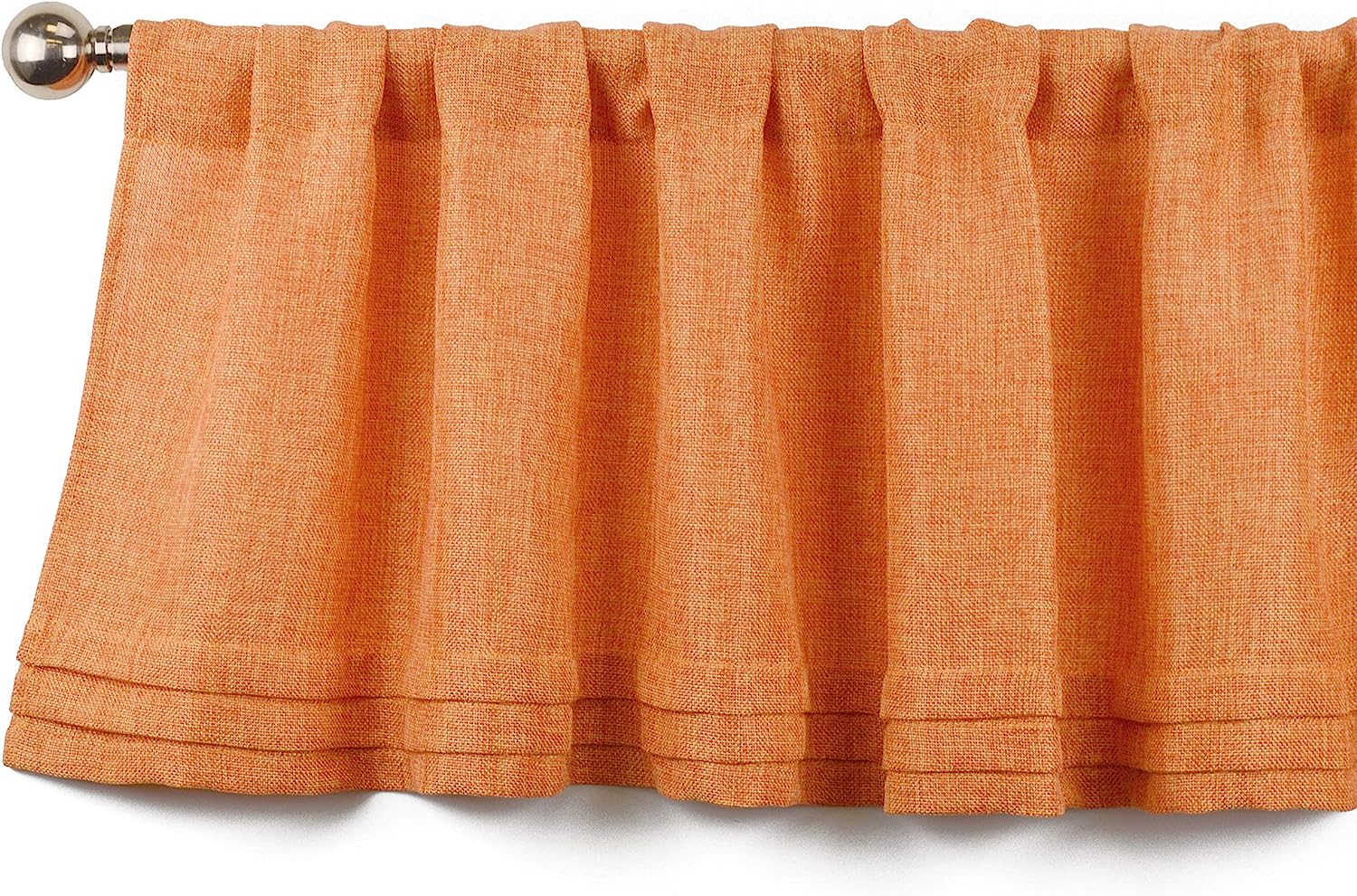 Faux Linen Pleated Valance 56 By 14 Inches Walmart