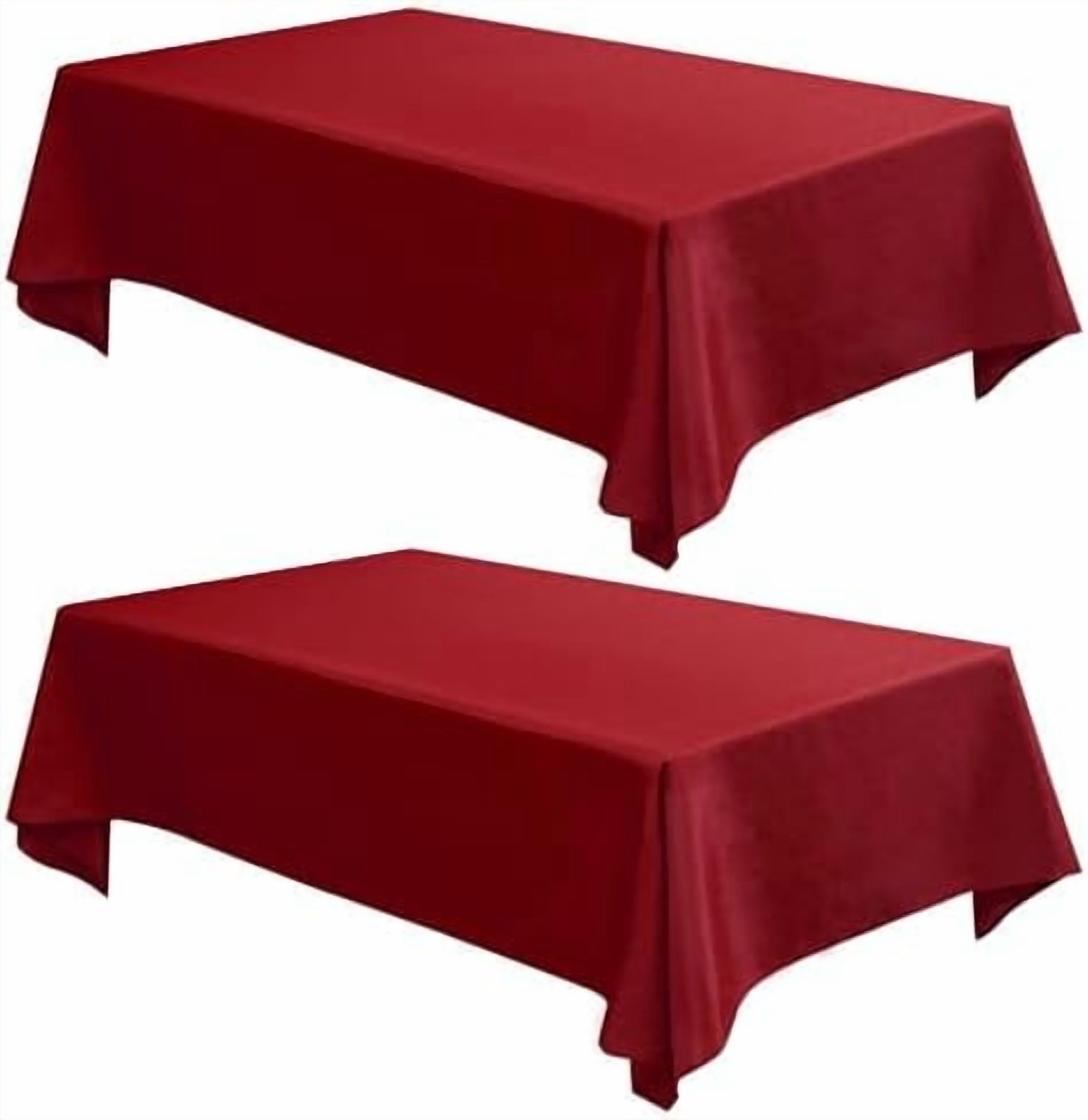 Faux Linen Tablecloths Rectangle 60 x 120 Inch - 2 Pack Neutral Table ...