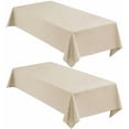 Faux Linen Tablecloths for Rectangle Tables, 2 Pack Burlap Textured ...