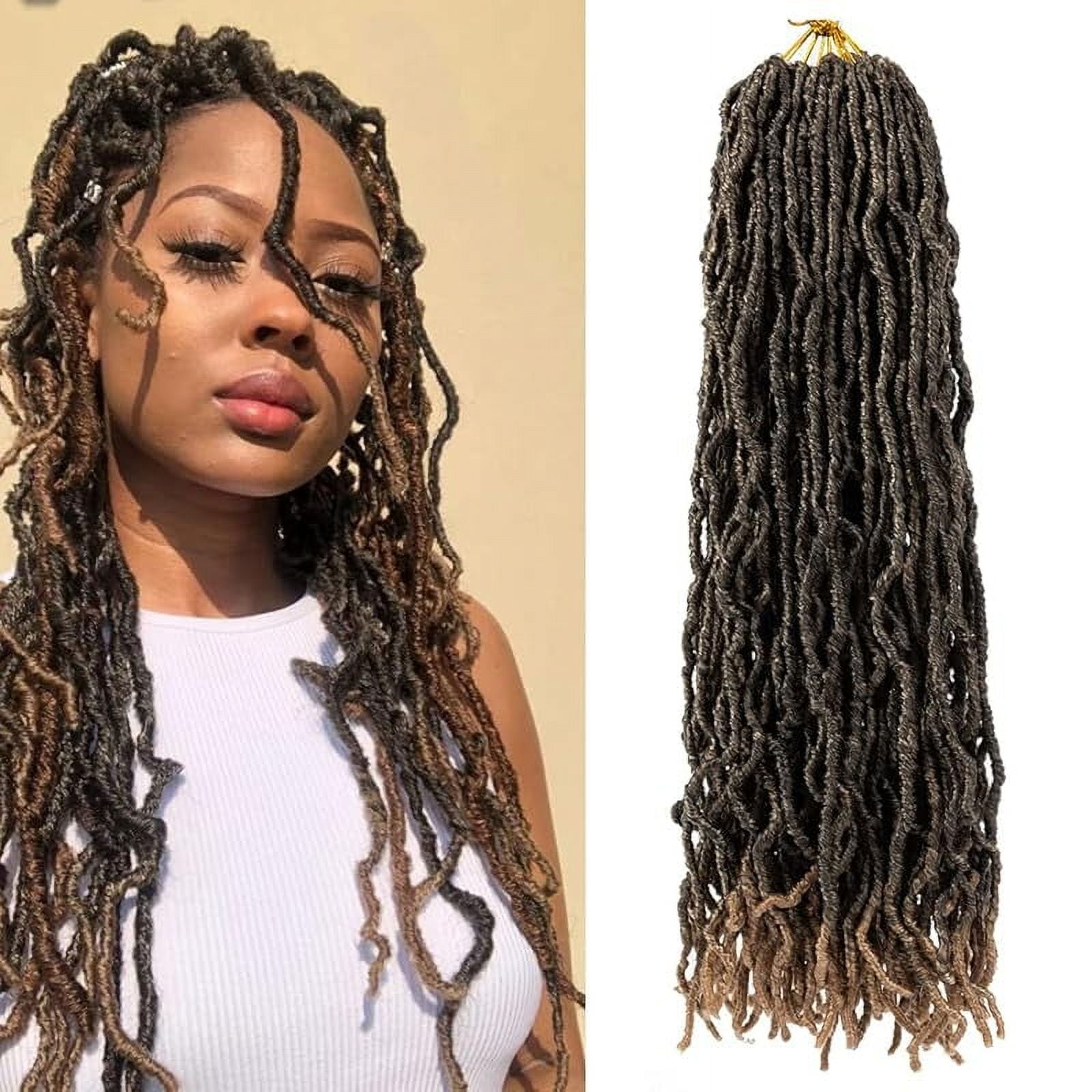 Faux Locs Crochet Hair 18 Inch Soft Locs Crochet Hair 7 Packs ...