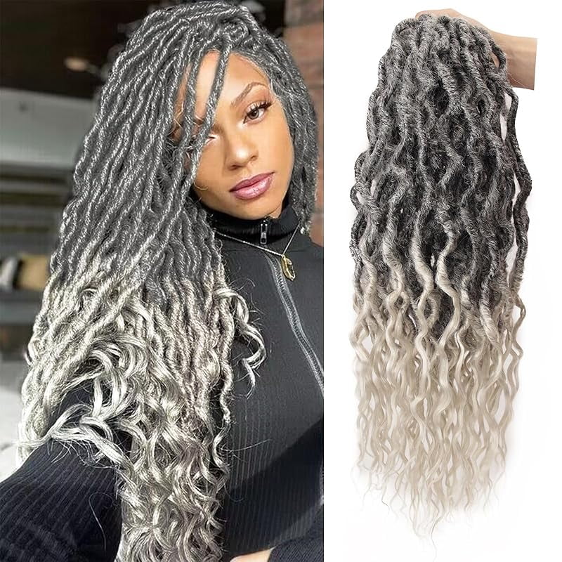 Faux Locs Crochet Hair For Women Soft Locs 18 Inch Goddess Crochet Hair ...
