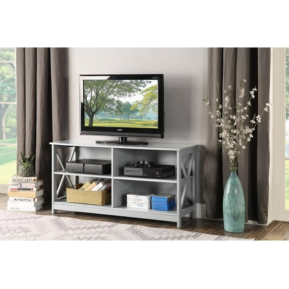 Faux Marble Tabletop Media Console for TVs Up to 100 Inch, Television ...