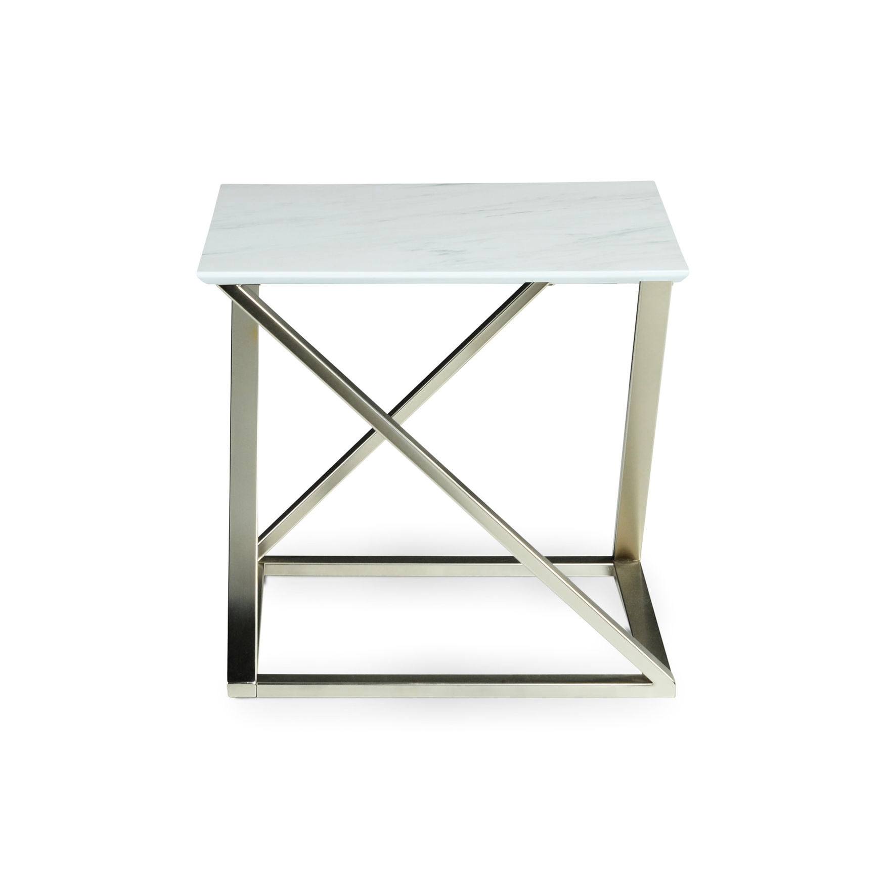 Faux Marble Top & Metal Base End Table - Functional and Stylish ...