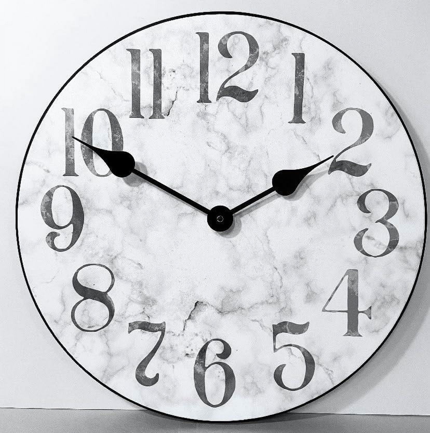 Faux Marble Wall Clock | Ultra Quiet Quartz Mechanism | Hand Made in ...