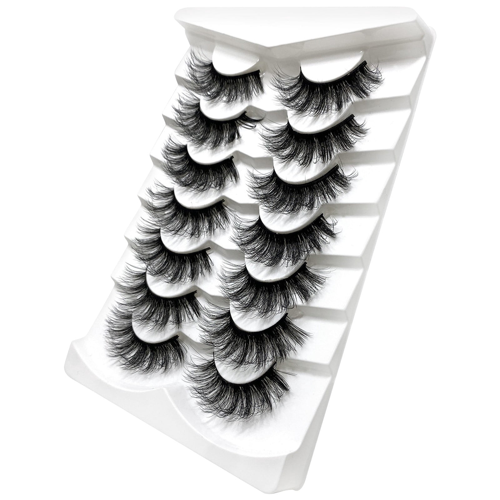Faux Mink False Eyelashes 7 Pairs DSD07 - 3D Natural Thick Curly Lashes ...
