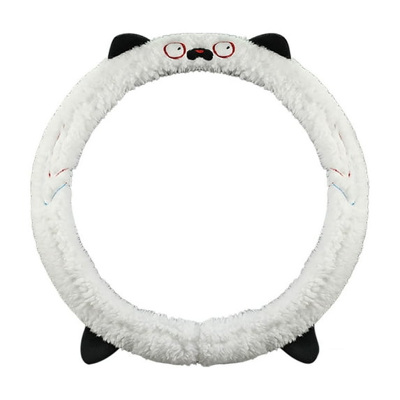 Faux Mink Plush Car Steering Wheel Cover Winter Warm Steering Wheel ...