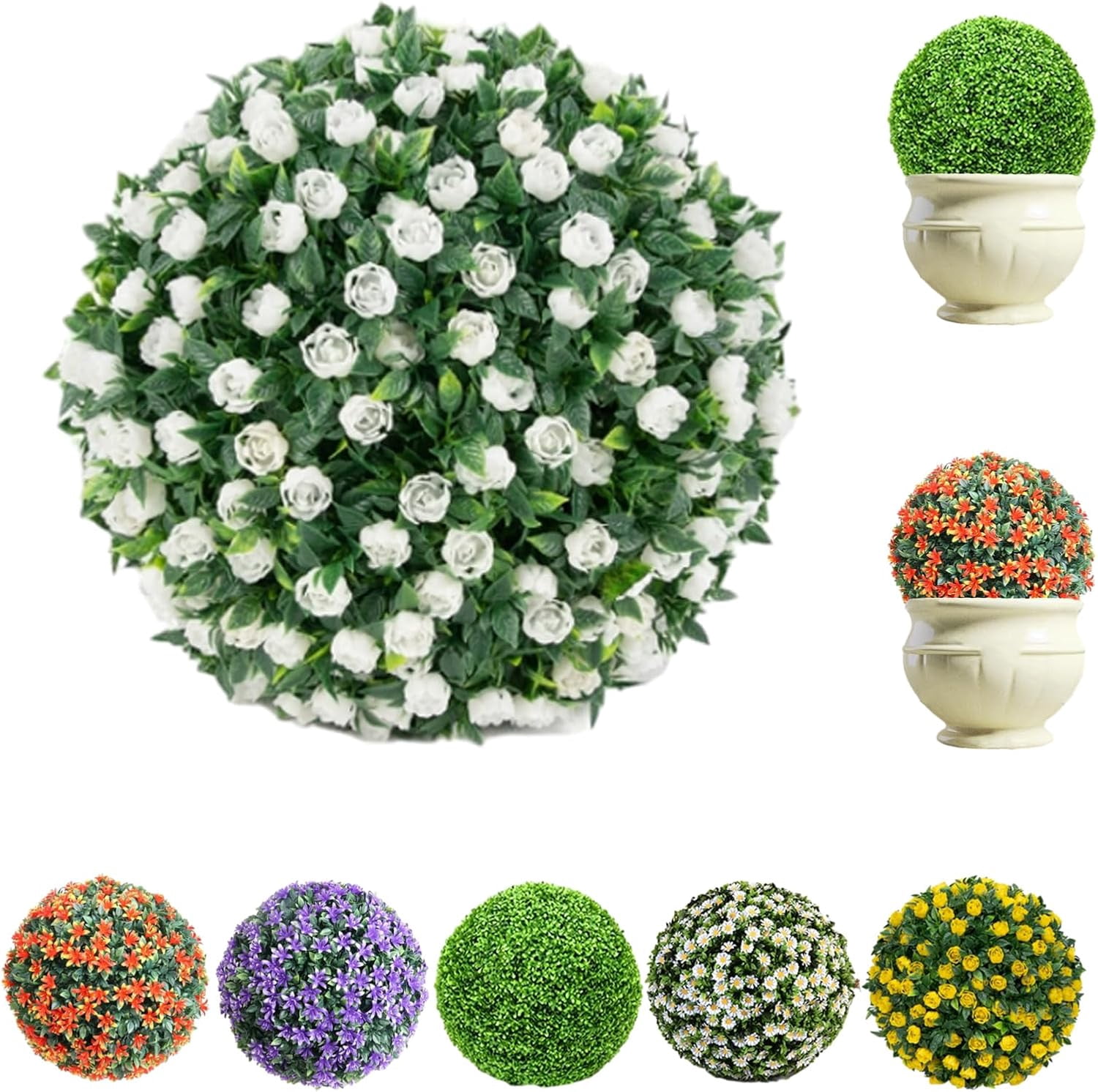 Faux Mum Garden Spheres, Wicker Park Garden Spheres, Artificial Mum ...