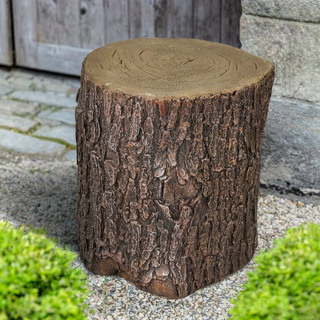 Faux Oak Stump Cover for Yard - Faux Wood Stump Stool Concrete End ...