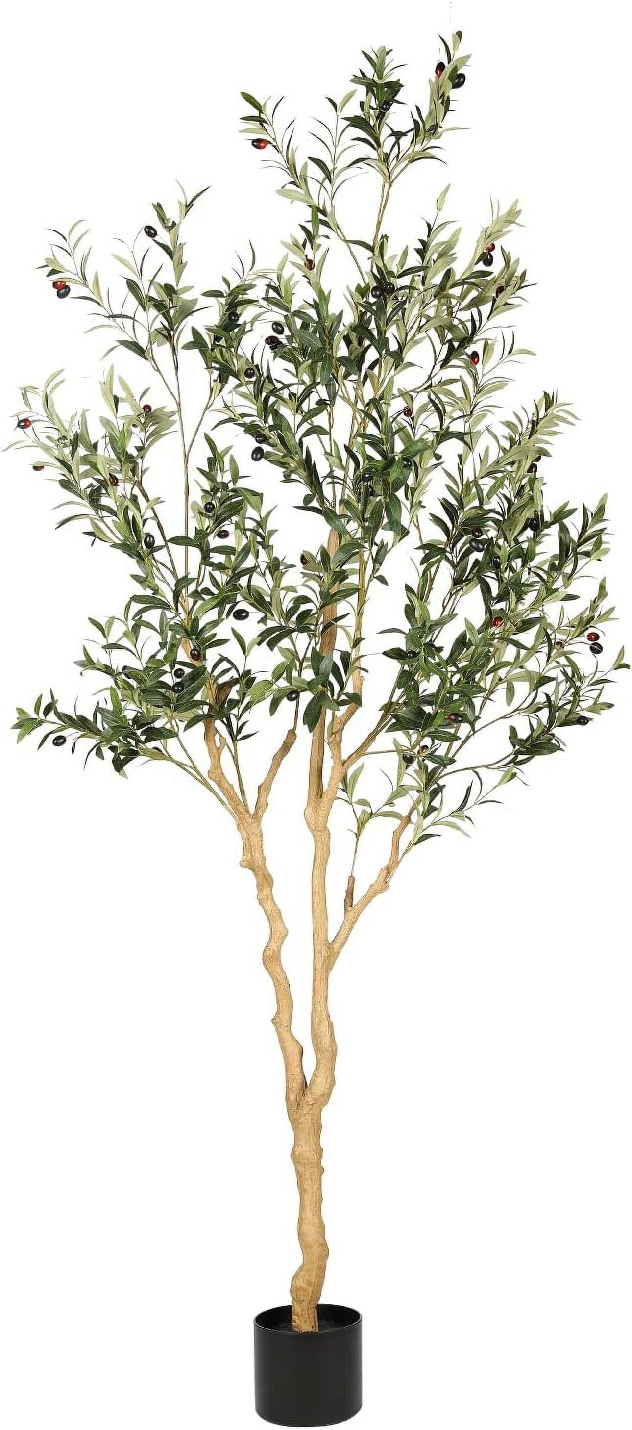 Faux Olive Tree 7ft - Realistic Tall Silk Olive Trees Artificial Indoor ...