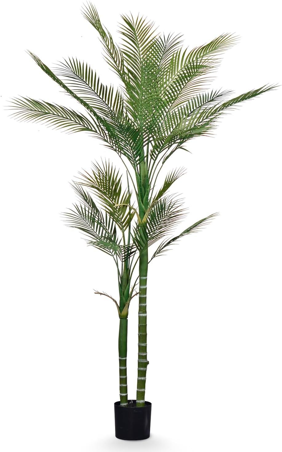 Faux Palm Tree Indoor, 6ft Artificial Areca Palm Plant with 2 ...