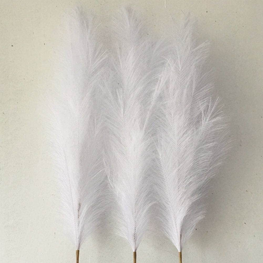 Faux Pampas Grass, 32"/83cm Artificial Pampas Grass Fluffy 3 Stem ...