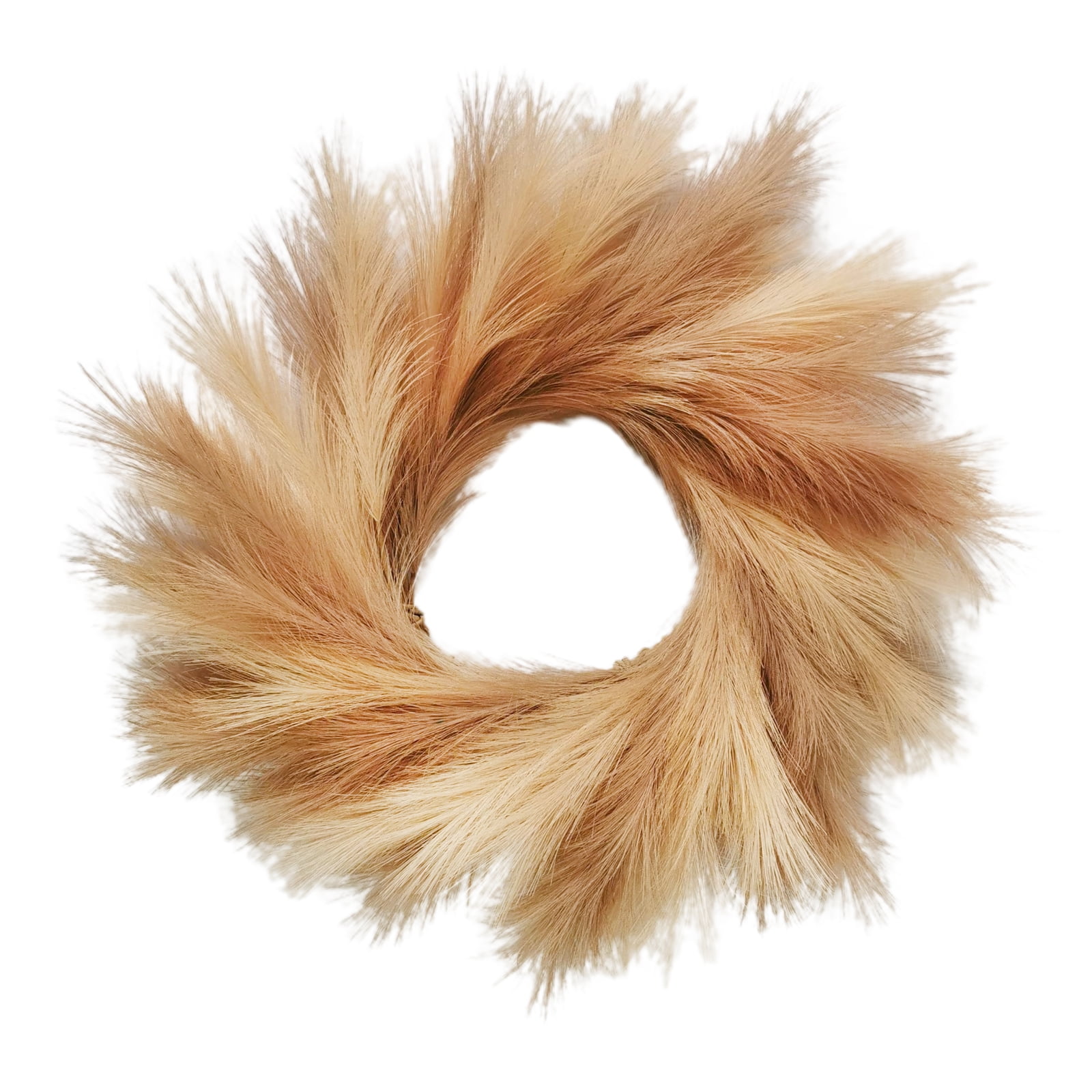 Faux Pampas Wreath Round Pampas Grass Boho Decor For Home Interior And ...