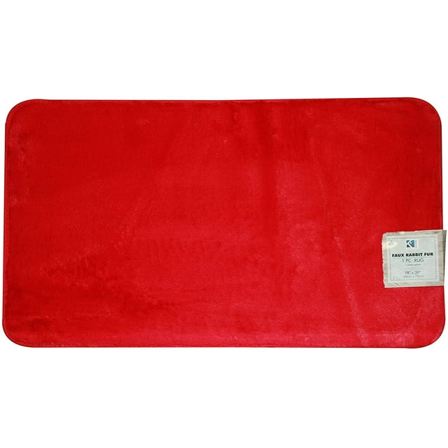Faux Rabbit Fur Bath Rug Non-Slip Mat Bathoom Carpets Home Décor 18"x30 ...
