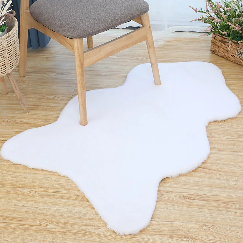 Faux Rabbit Fur Carpet Modern Home Decor Sofa Coffee Table Chair ...