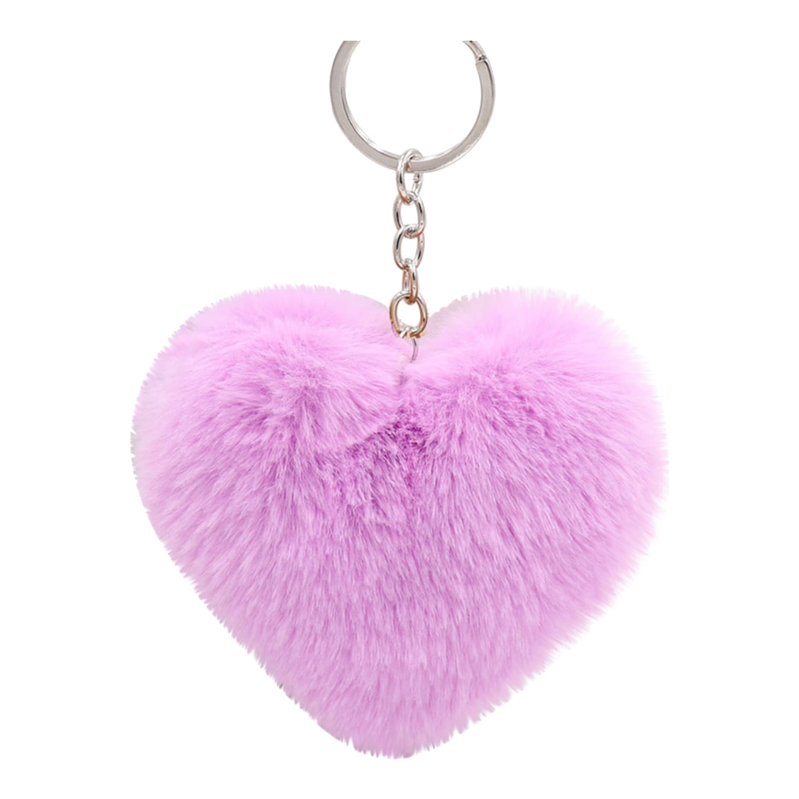 Faux Rabbit Fur Keychain,Furry spherical Keychain,Soft Artificial ...