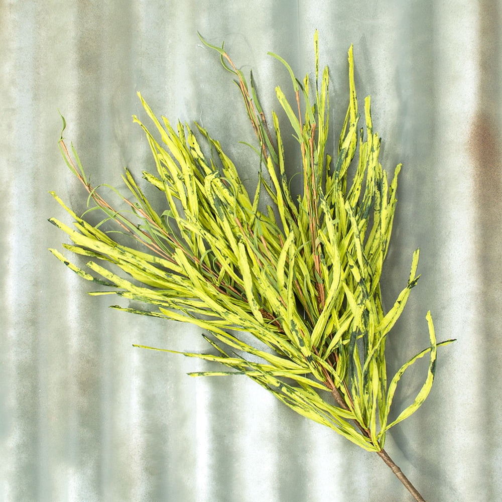 Faux Raffia Palm Sprig Artificial Tropical Branch 34 inch Green ...