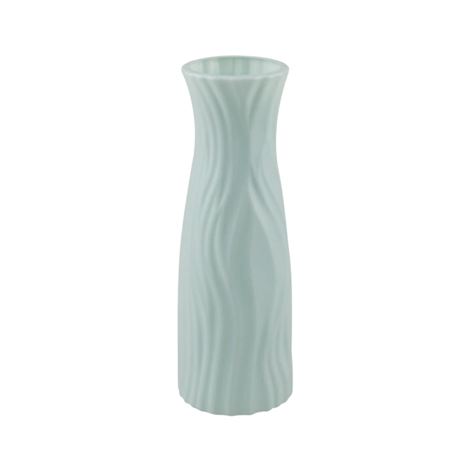 Faux Rattan Plastic Vase - Green Unbreakable Decorative Craft Vase ...