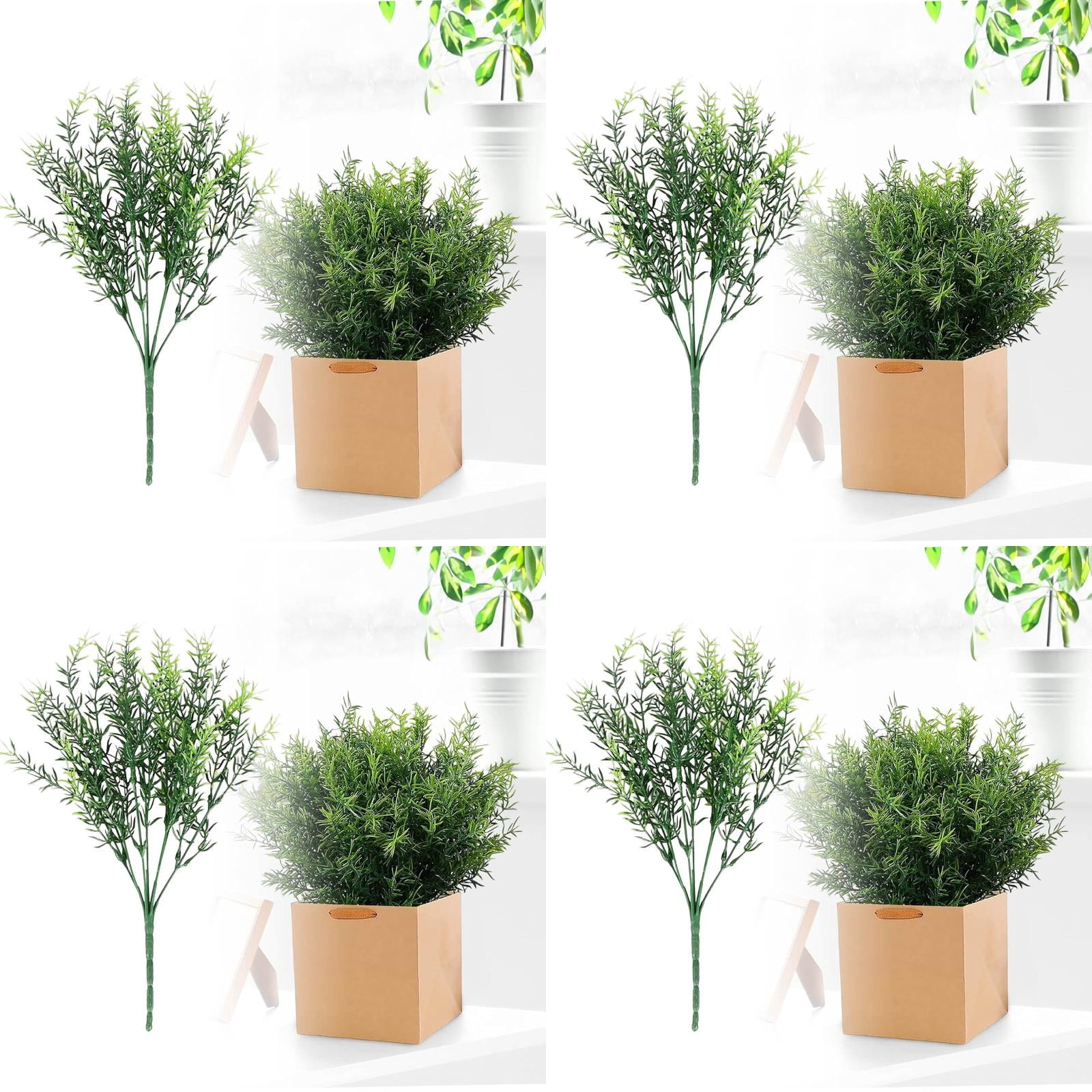 Faux Rosemary Plant - 14" Artificial Rosemary Stems with 7 Realistic ...