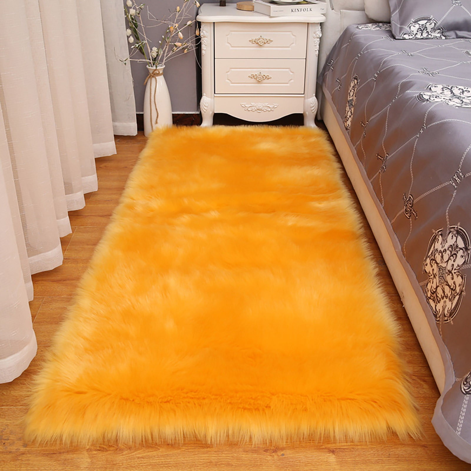 Faux Rug For Bedroom Rug Shag Rug For Sofa Couch Seat Cushion Washable ...
