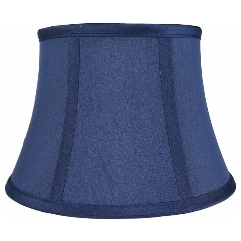 Urbanest Handmade Faux Silk Bell Lamp Shade, Navy Blue, 7x10x7 Inches ...