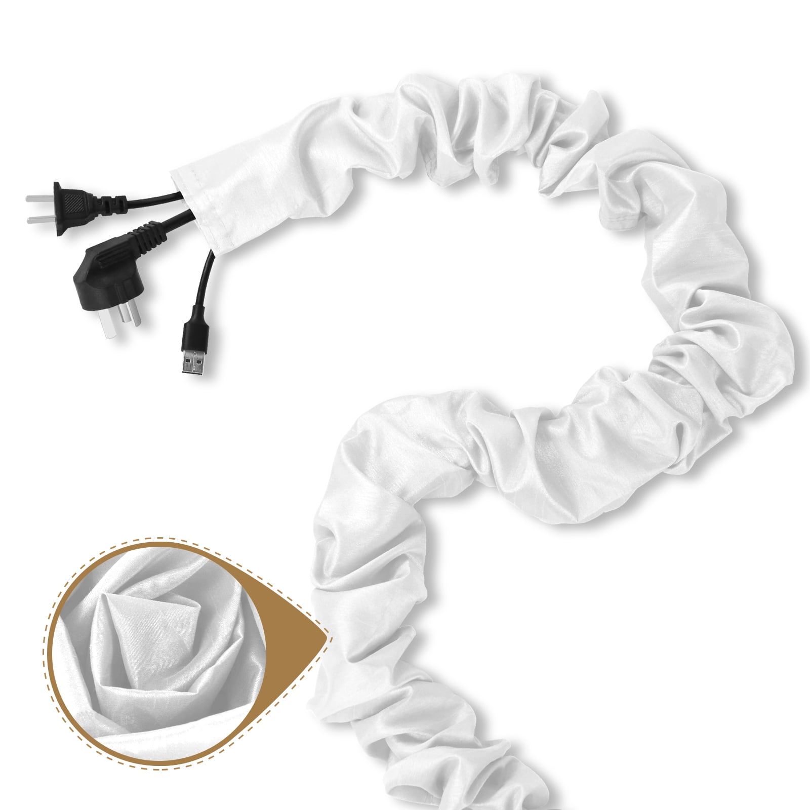 Faux Silk Chandelier Chain Cover - Protect & Conceal Light Fixture ...