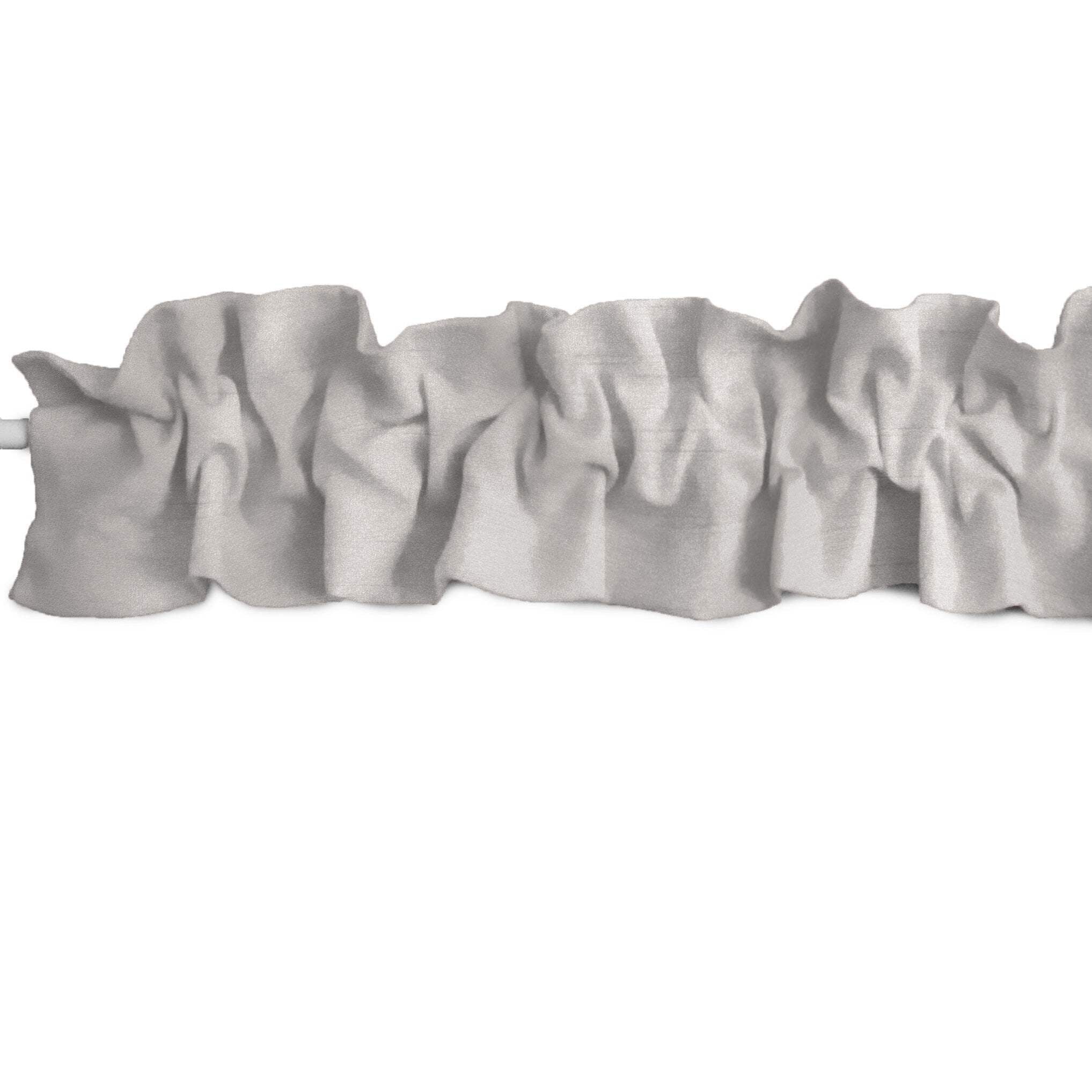 Faux Silk Dupioni Curtain Sleeve Topper Window Treatment - Walmart.com