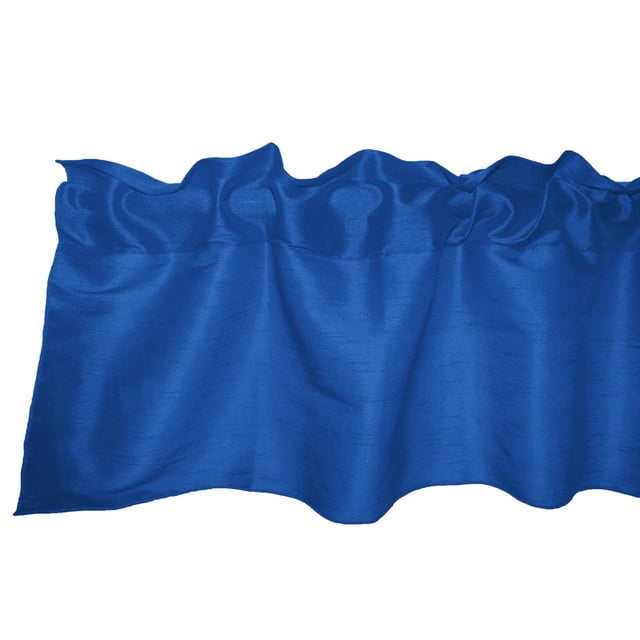 Faux Silk Dupioni Window Valance 56 Inch Wide Blue - Walmart.com