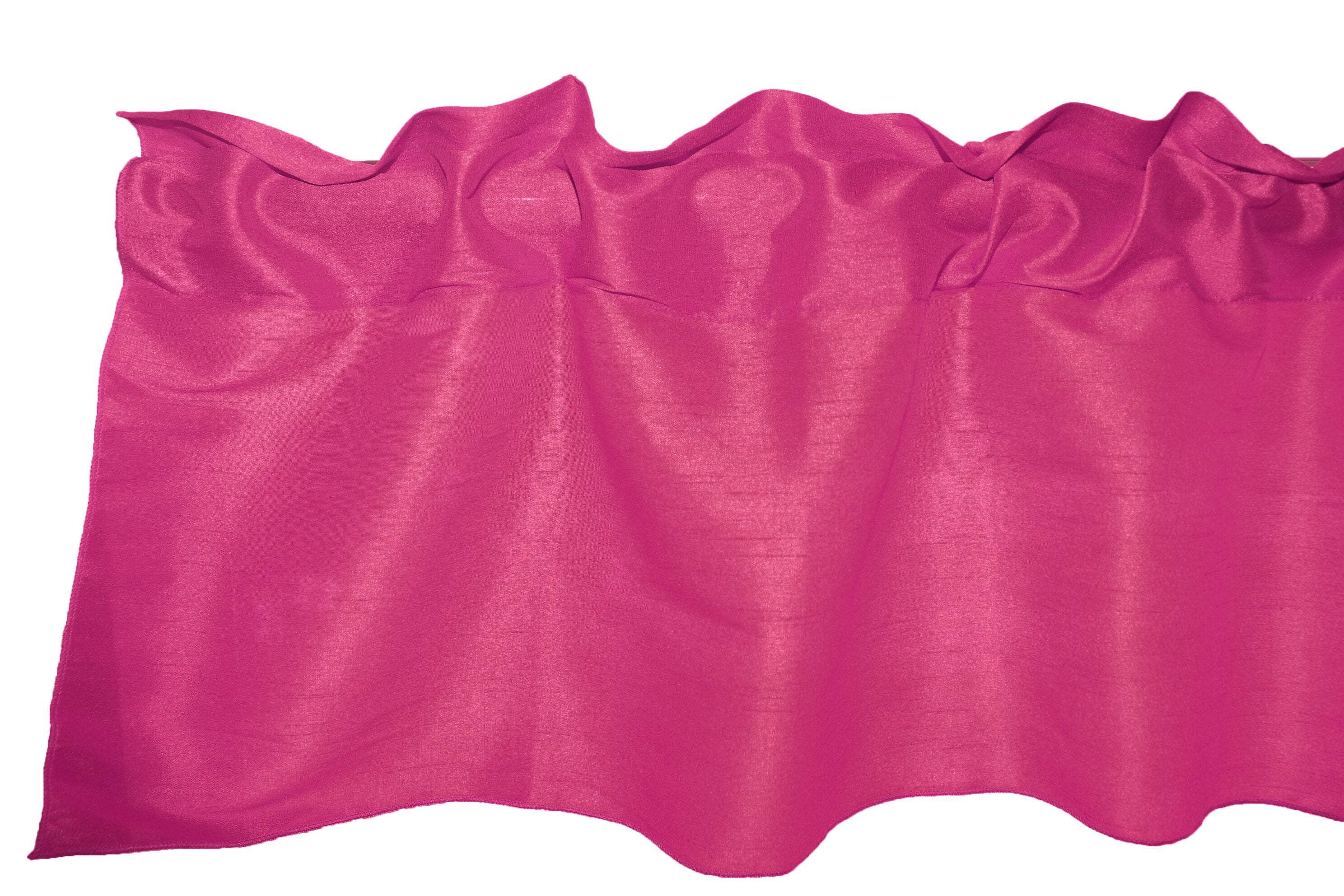 Faux Silk Dupioni Window Valance 56 Inch Wide Fuchsia - Walmart.com