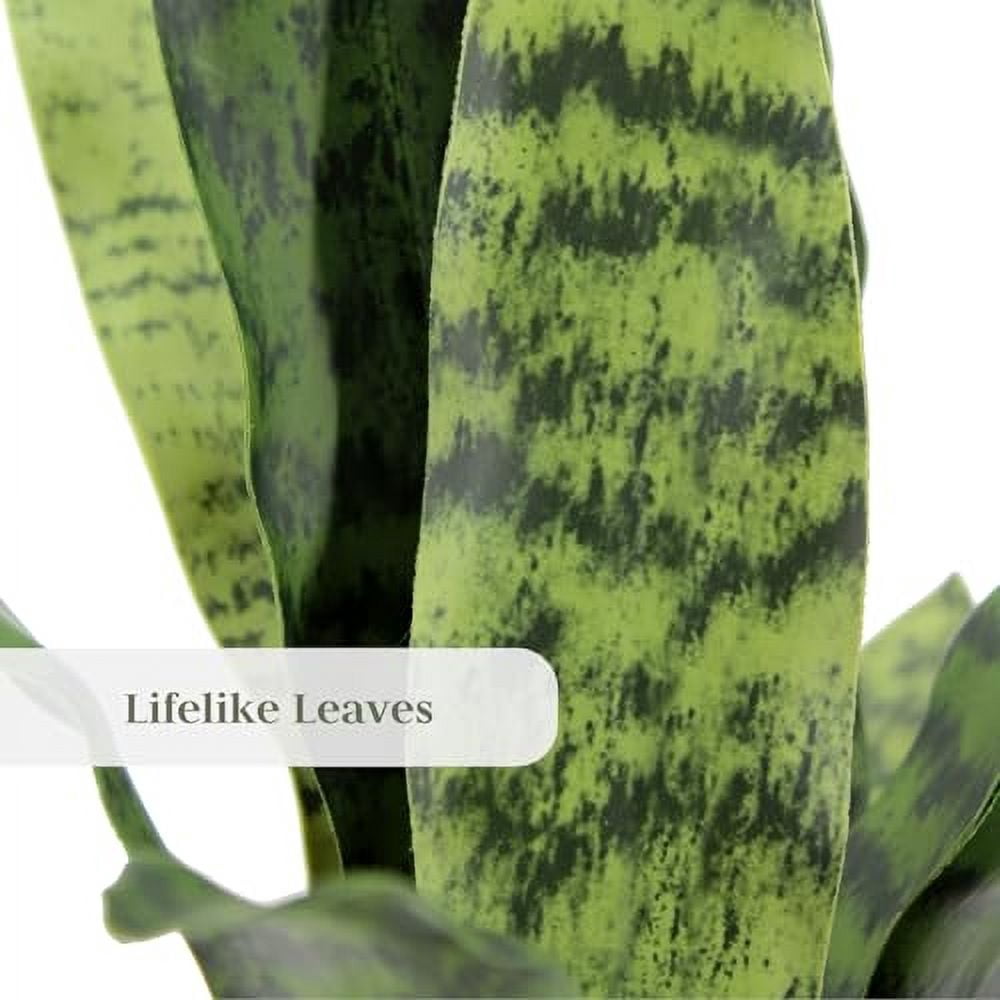 Faux Snake Plant & Fern, Set-of-2 Premium Artificial Indoor Plants ...