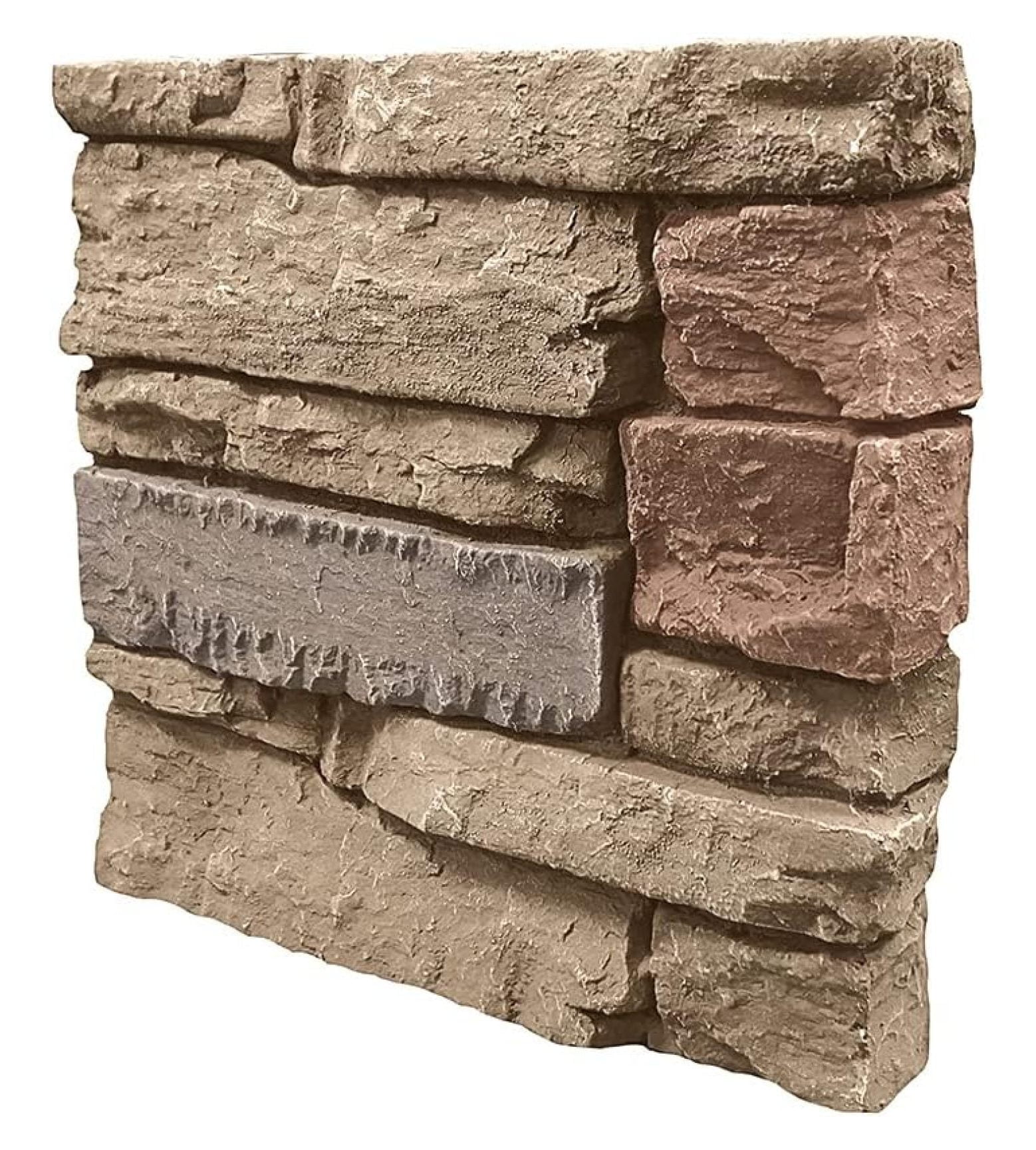 Faux Stacked Stone Sample, 12"x12", Desert Sunrise Color - Walmart.com