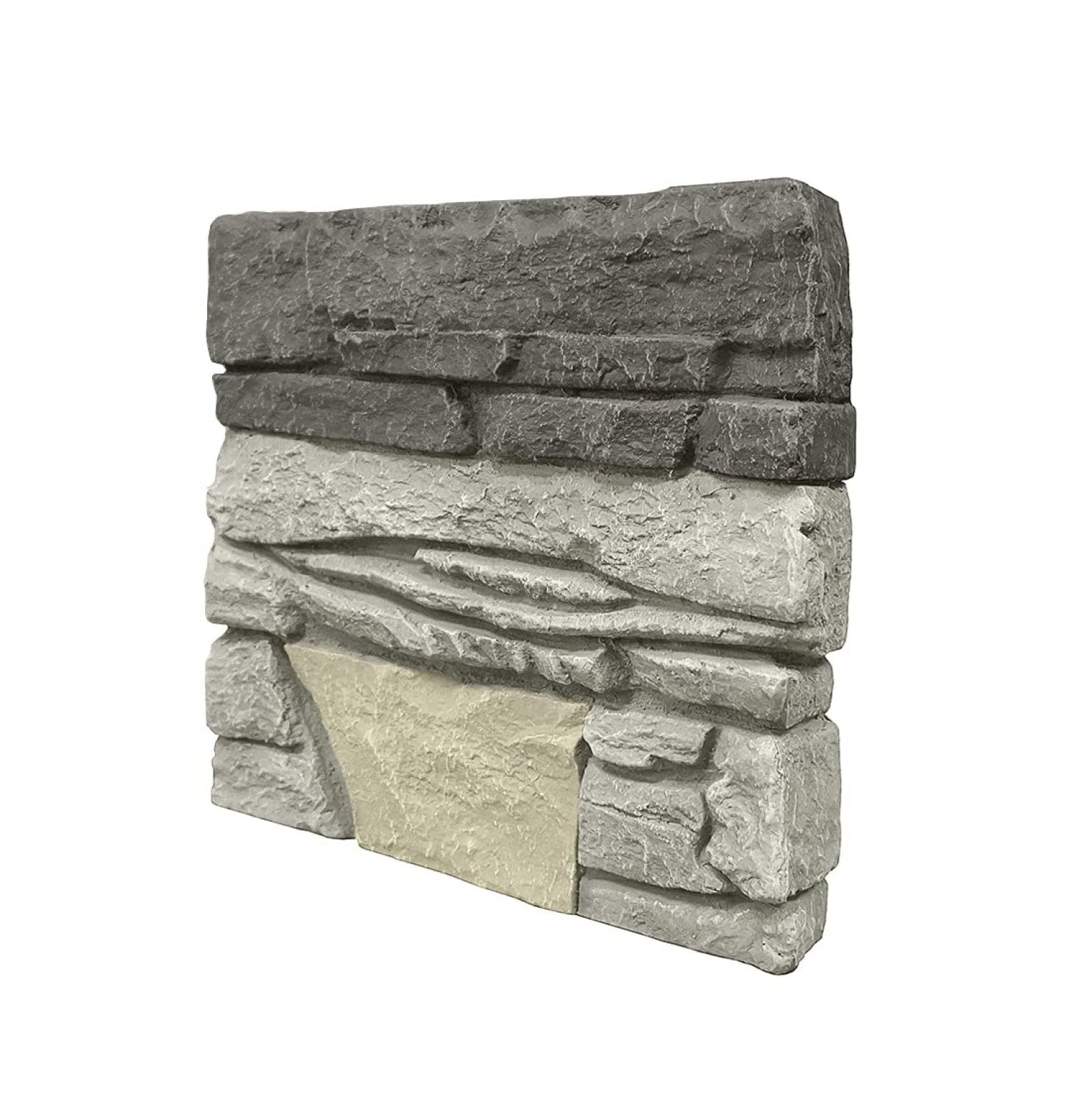 Faux Stacked Stone Sample 12" x 12" in Northern Slate Color for Do It ...