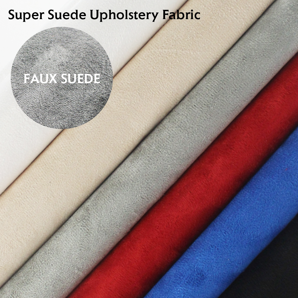 Faux Suede Fabric Auto Furniture Upholstery DIY Sew Soft 100% Polyester ...