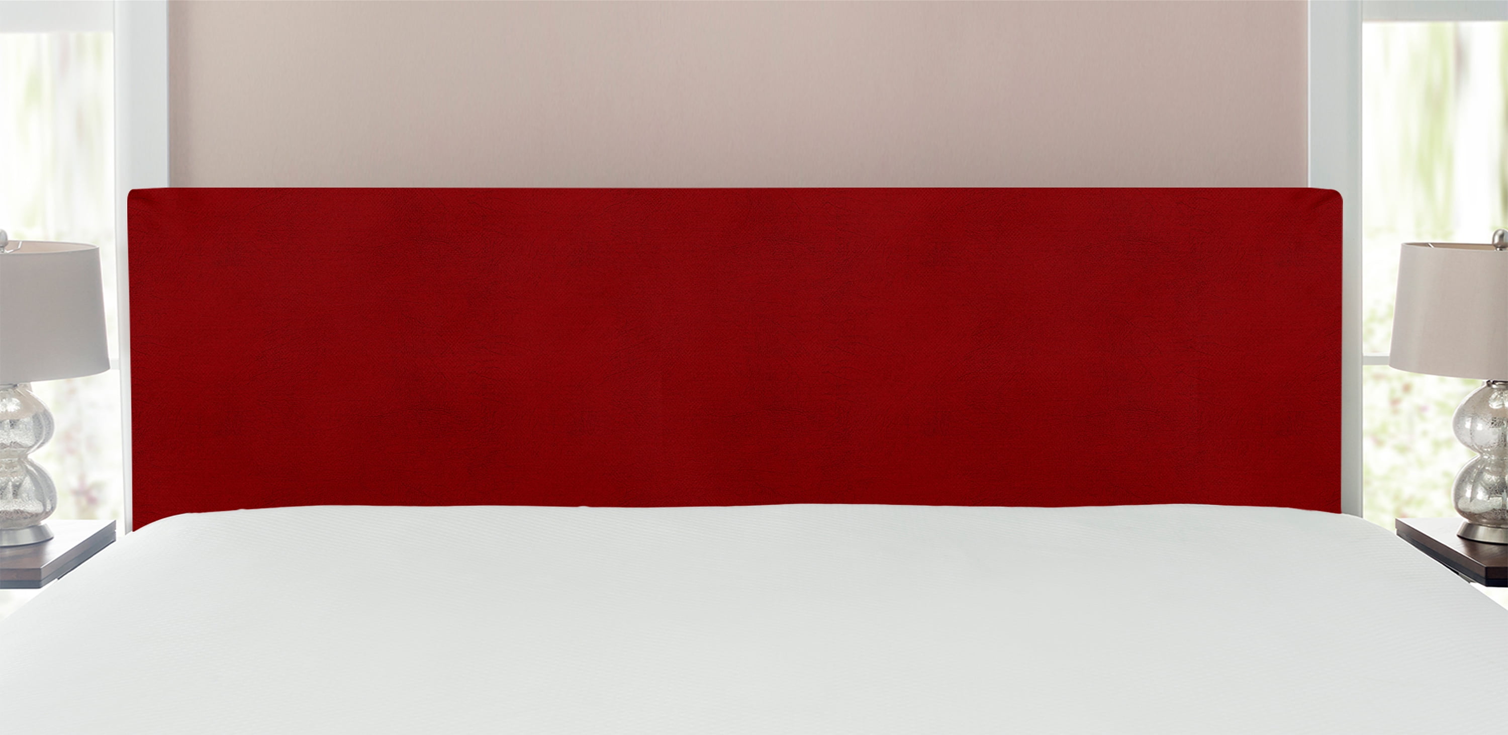 Faux Suede Headboard, Digitally Printed Weathered Texture, Upholstered Decorative Metal Bed ...