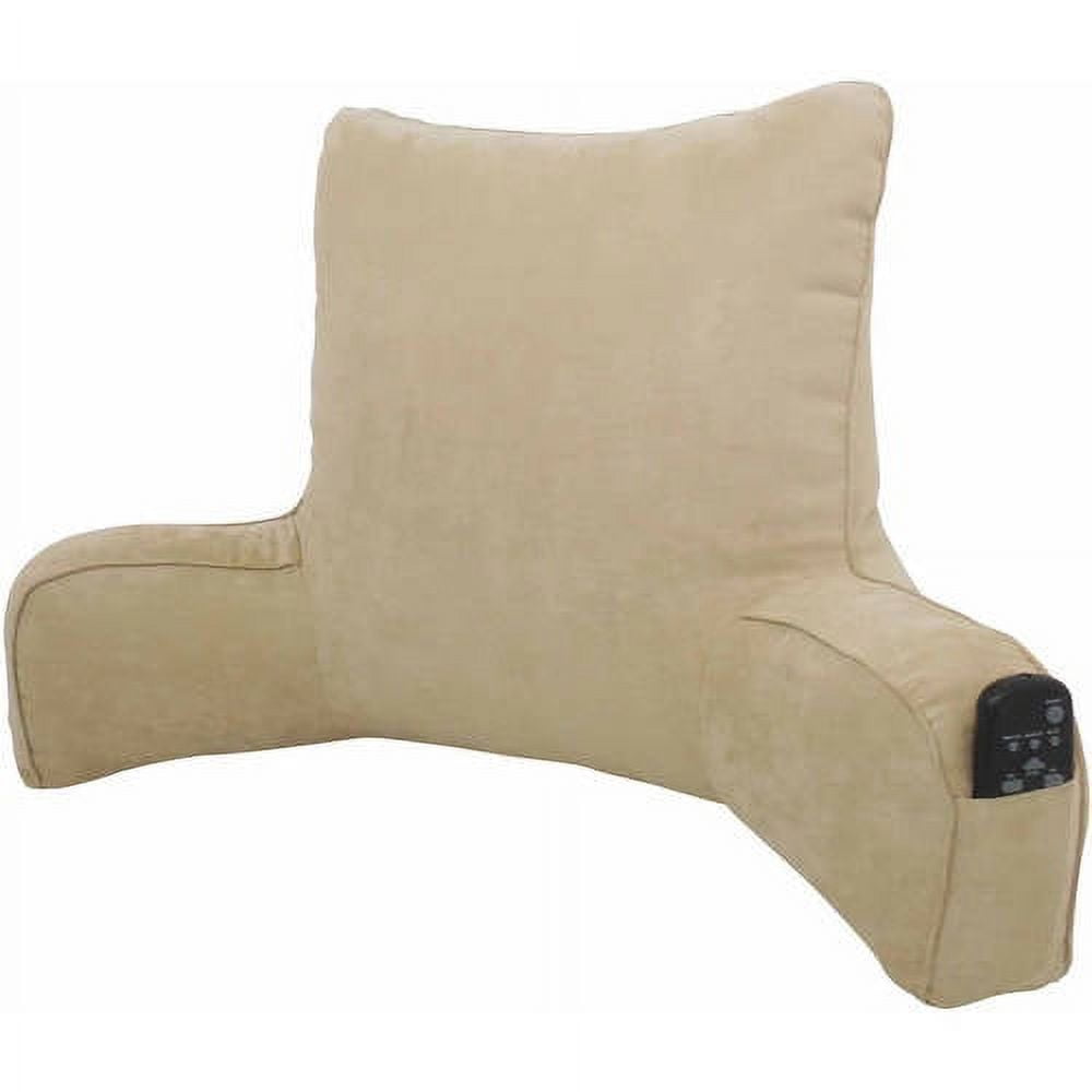 Elements Faux Suede Oversized Backrest Pillow, Light Brown, Comfortable ...