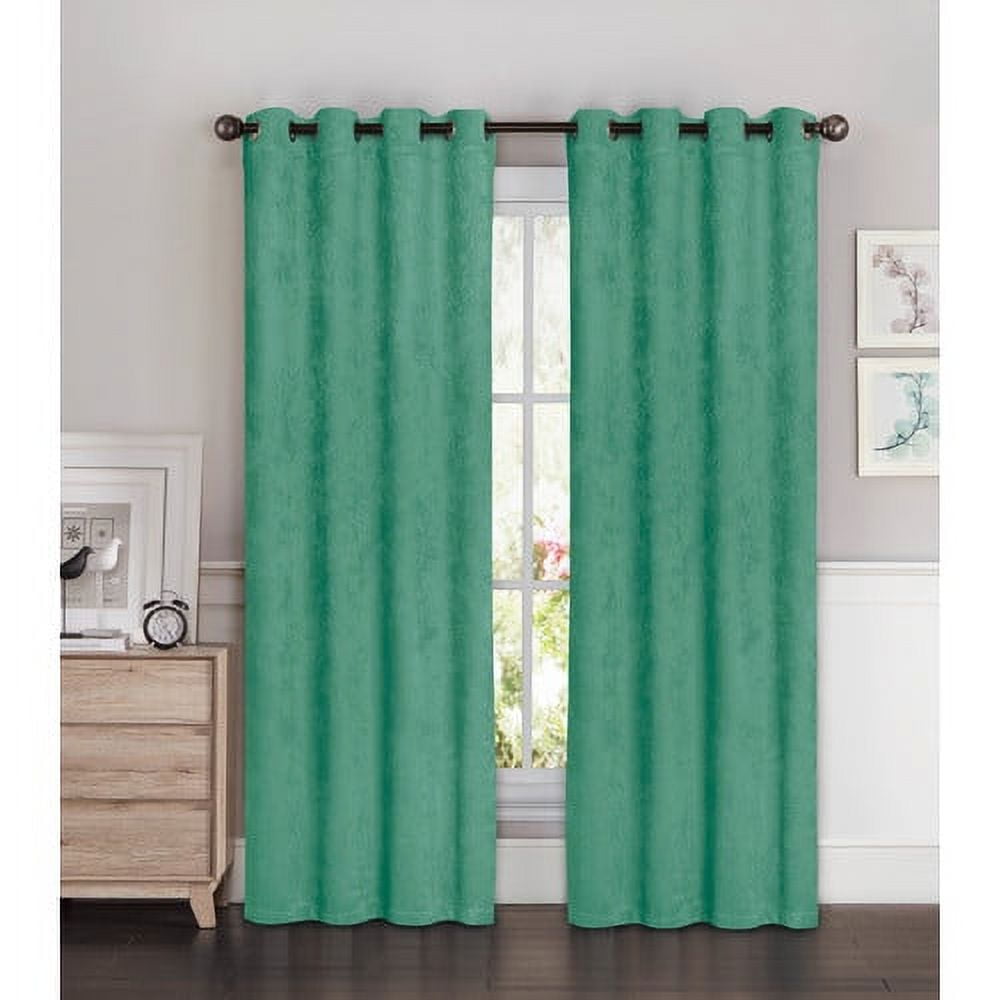 Faux Suede Room Darkening 108 x 96 in. Grommet Curtain Panel Pair ...