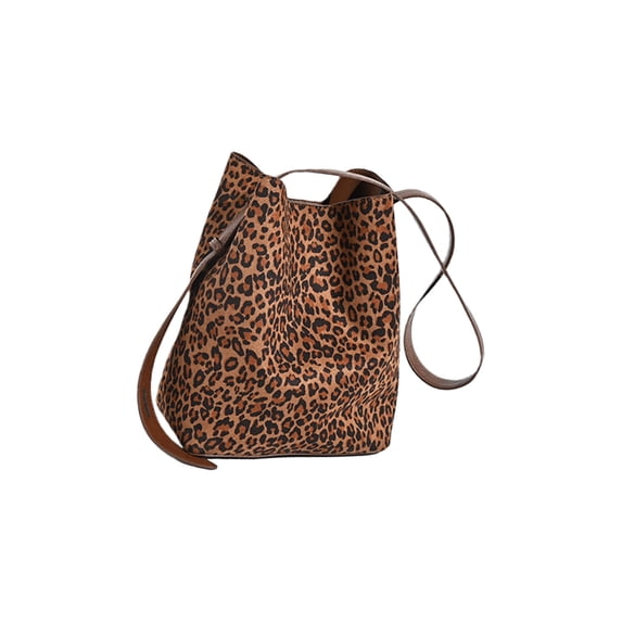 Faux Suedes Crossbody Bucket Bag Women's Shoulder Bags Soft Shoulder ...