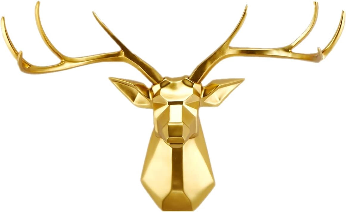 Faux Taxidermy Deer Head Wall Decor - Geometry Animal Head Wall Art - 8 ...