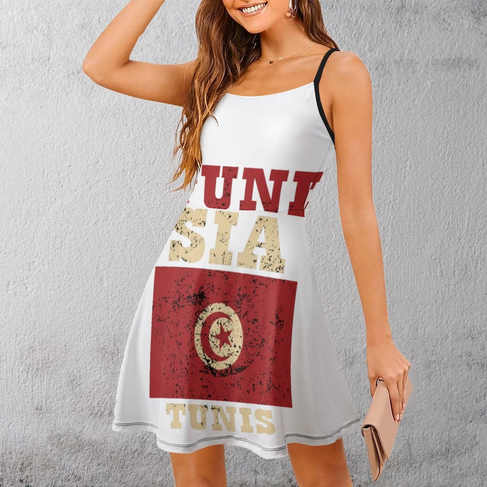 Faux & Transgender Glitter Flag Women's Sling Dress Humor Graphic Clubs ...