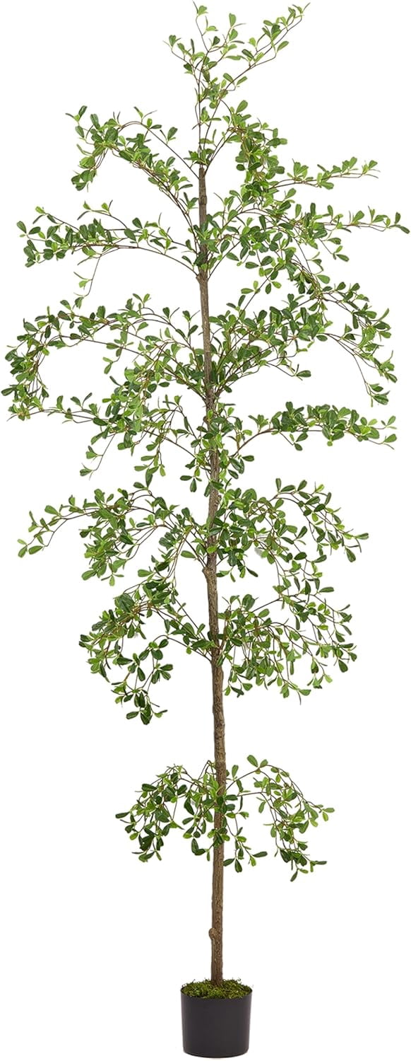 Faux Tree 7ft for Home Décor Black Olive Tree 84inches Realistic Fake ...