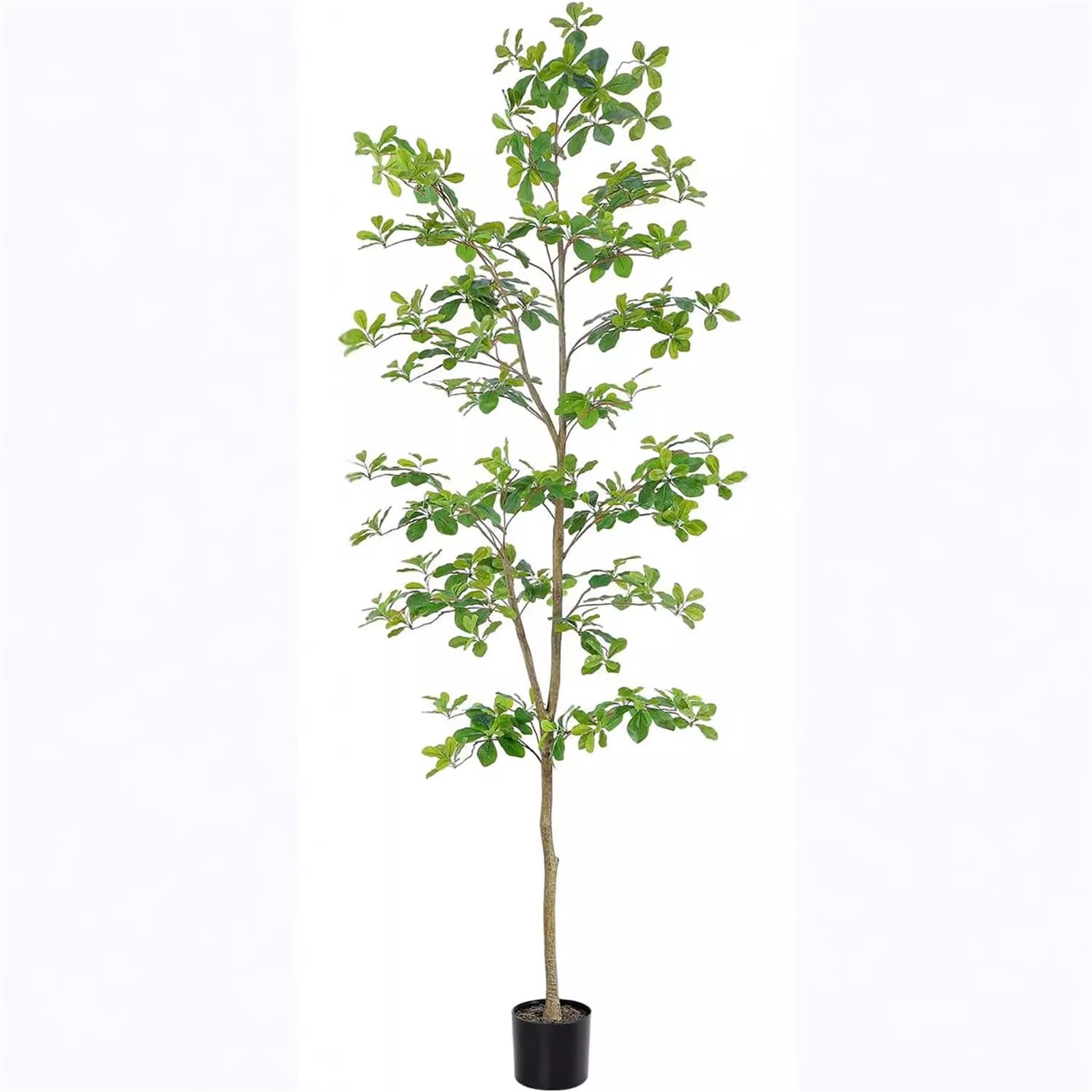 Faux Trees Indoor, Fake Schefflera Tree With Natural Trunk And ...