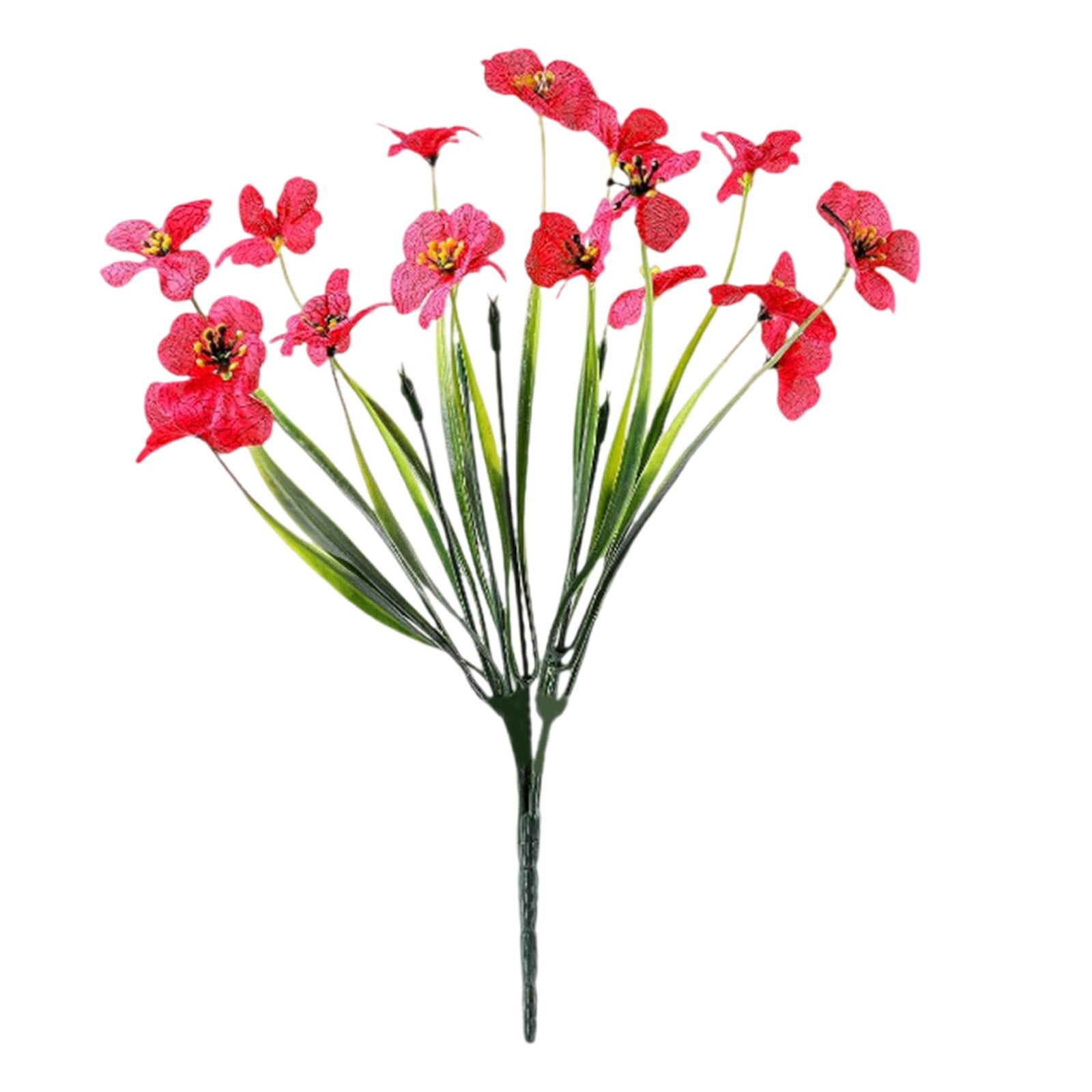 Faux Violets Bouquet, Ongmies No Fade Plastic Plants, Outdoor Flower ...