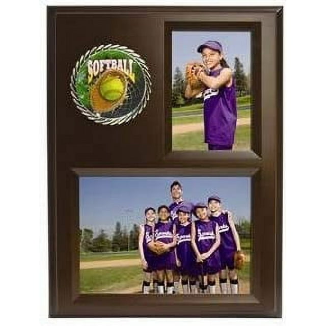 Faux Wood Sports Team 2-Picture Photo Plaques - Pack of 12 - Walmart.com