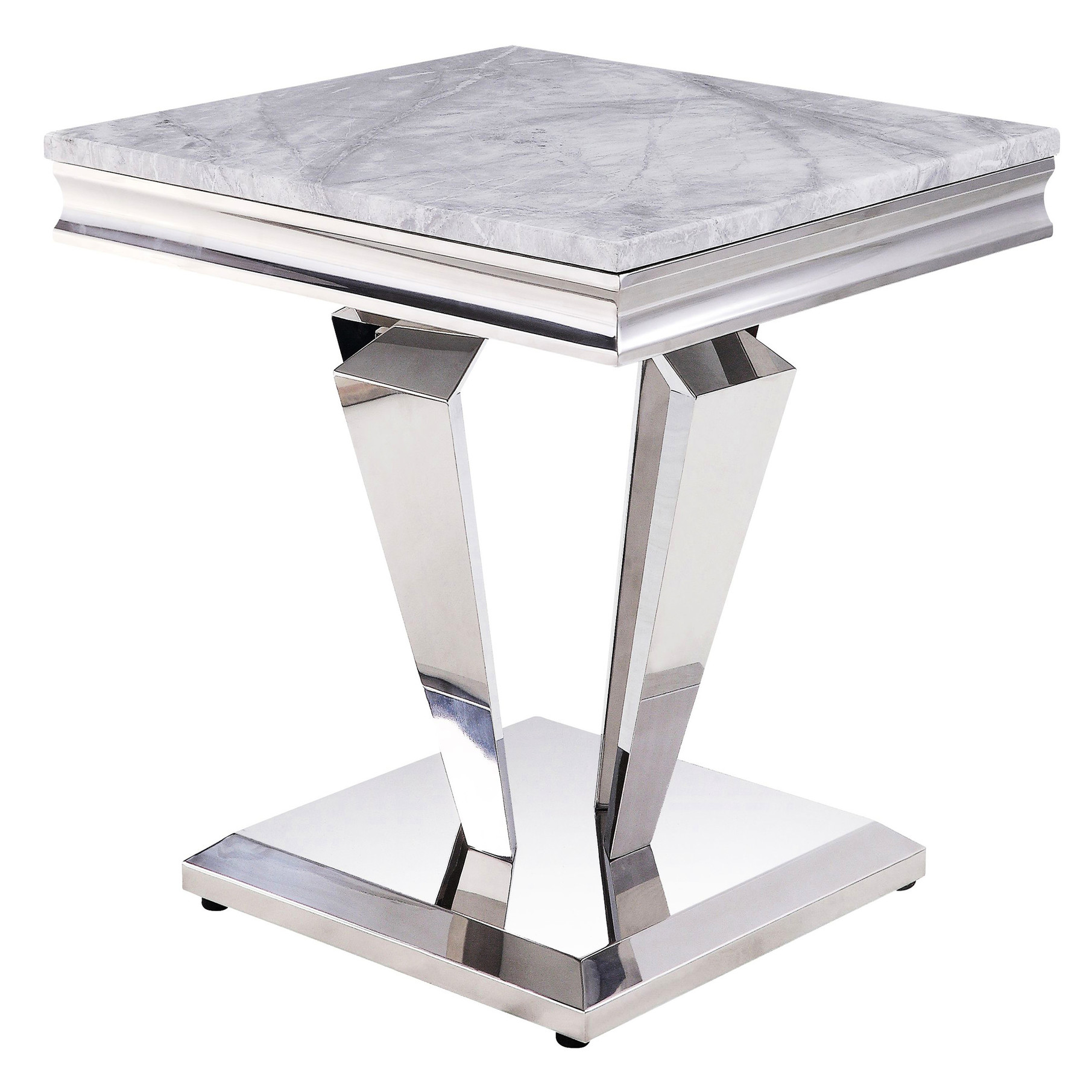 Faux marble top with steel frame - Durable construction - Office or ...